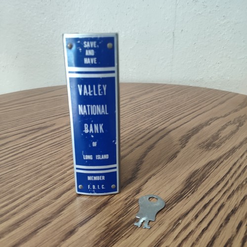 Vintage Valley National Bank METAL COIN BOOK BANK With KEY Standard ...
