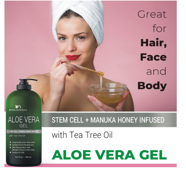 Aloe vera Gel - from 100% Pure Organic Aloe Infused with Manuka Honey ...
