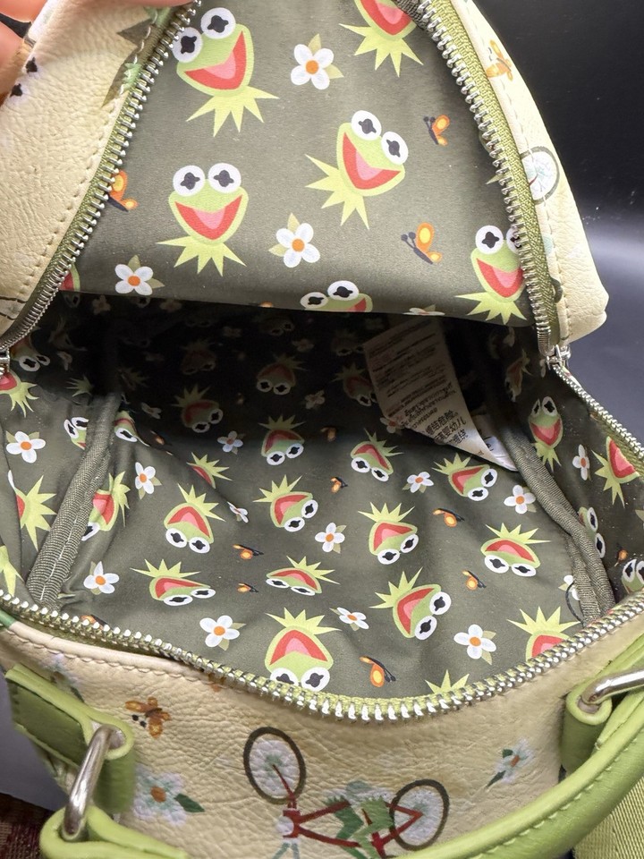 Pre-Owned Kermit The Frog Loungefly Bag Disney Parks Mini Backpack | eBay
