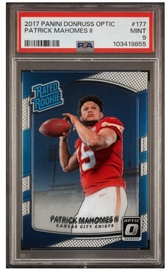 PSA 9!!! 2017 Donruss Optic Rated Rookie Patrick Mahomes II #177 Chiefs ...