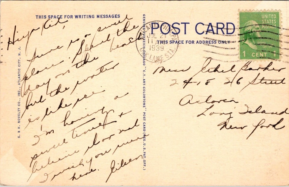 Dr Jim Stamps Postcard Surf During Storm Atlantic Ocean Atlantic City New Jersey | eBay