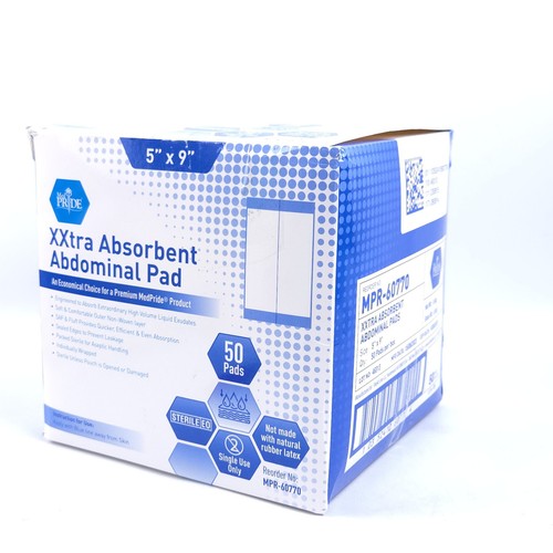 Med Pride Sterile Xxtra Extra Absorbent Abdominal ABD Pads - 50Ct - 5 ...