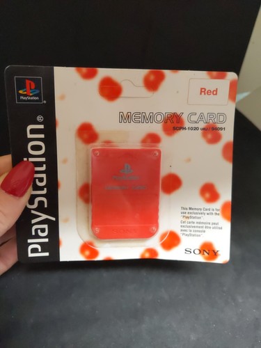 Sony PlayStation PS1 PSOne Red Memory Card SCPH-1020 | eBay