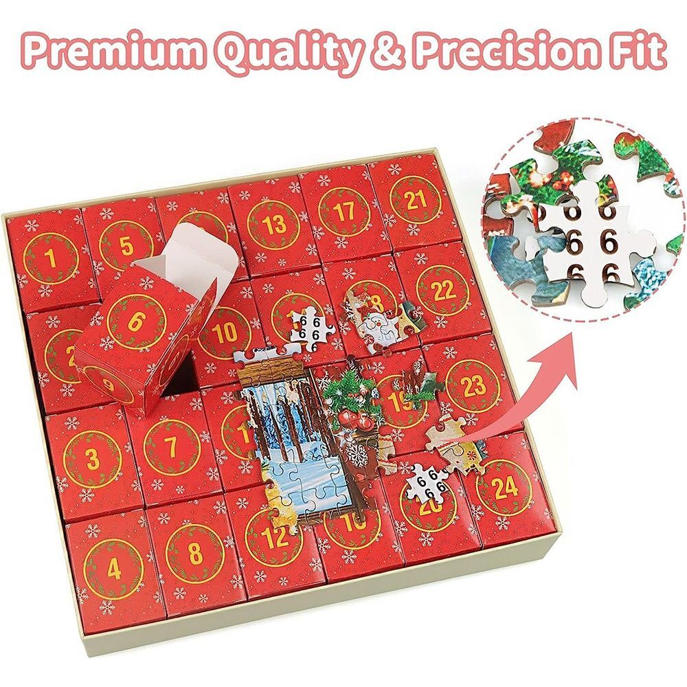 New Year Christmas Puzzle 1008 Pieces Puzzle 24 Days Countdown ...