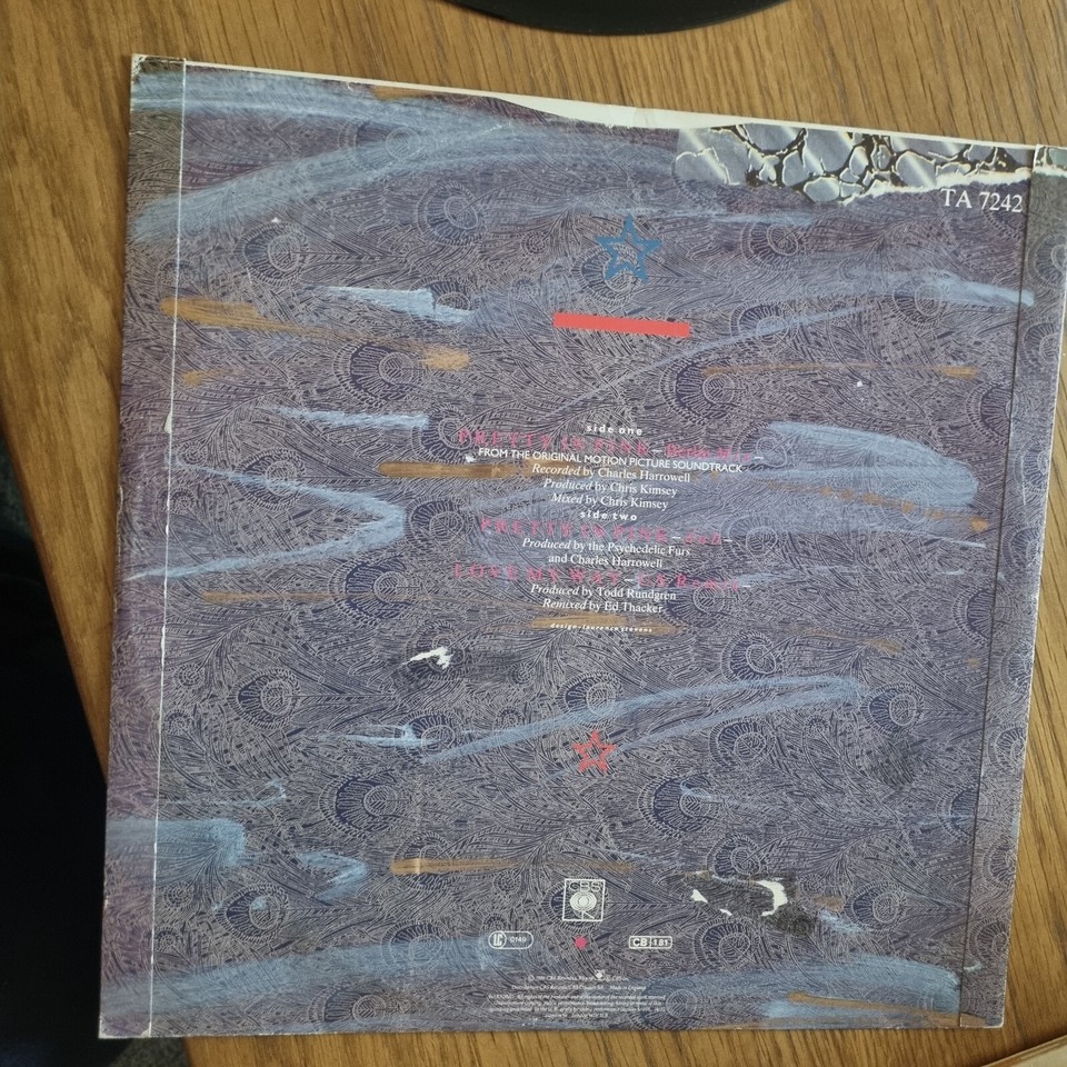 The Psychedelic Furs - Pretty In Pink 12” Single Vinyl CBS Records | eBay