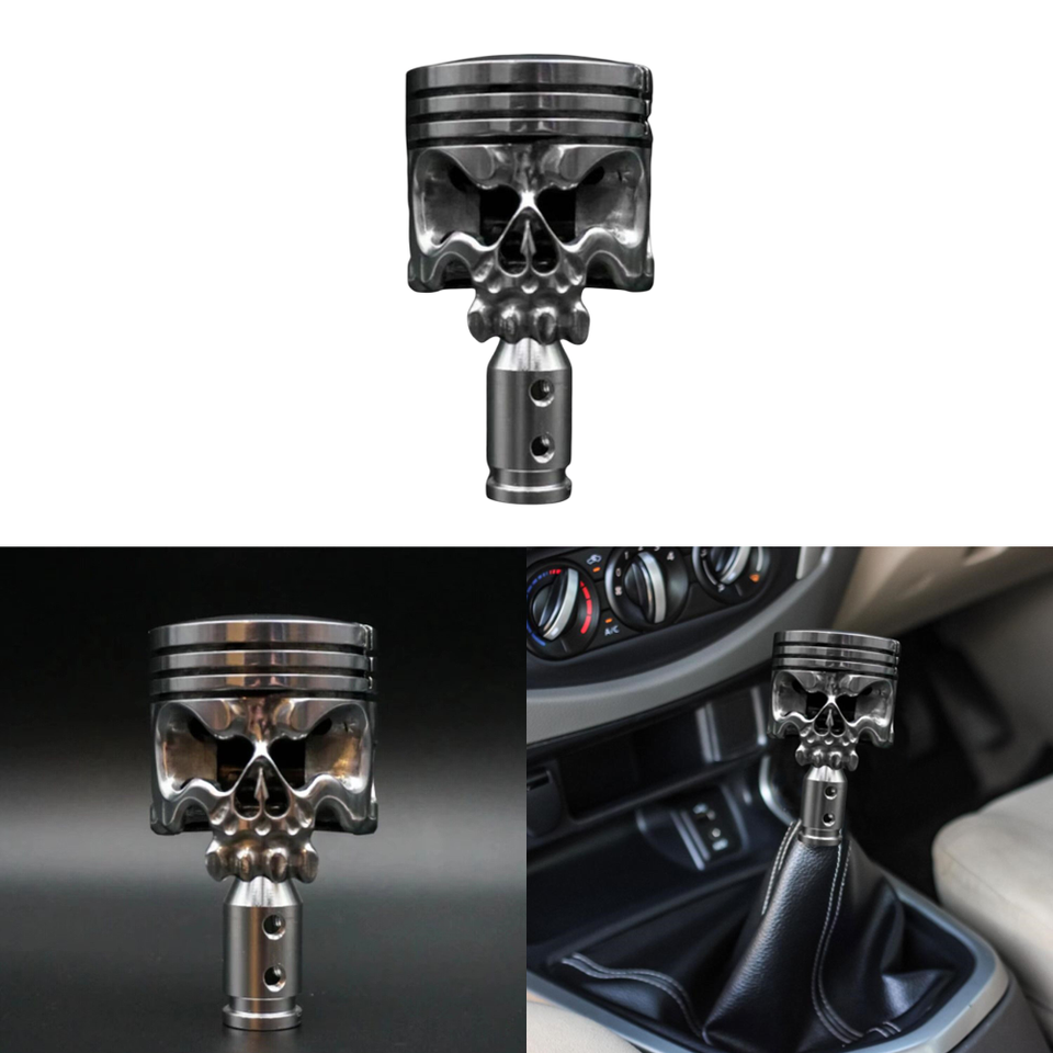 Universal Alloy Chrome Punisher Skull Car Manual Shift Knob Stick Gear ...