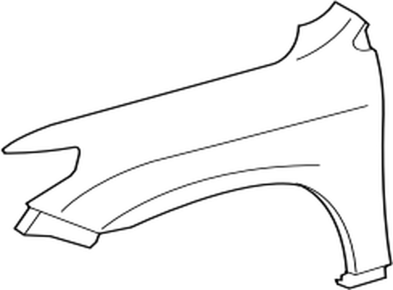 53801-60B90 Toyota Fender sub-assy, front rh 5380160B90, New Genuine ...