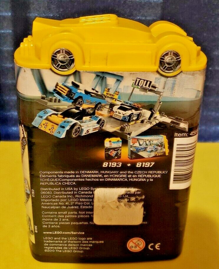 RARE LABEL Factory Sealed LEGO Racers Tiny Turbos Blue Bullet Race Car ...