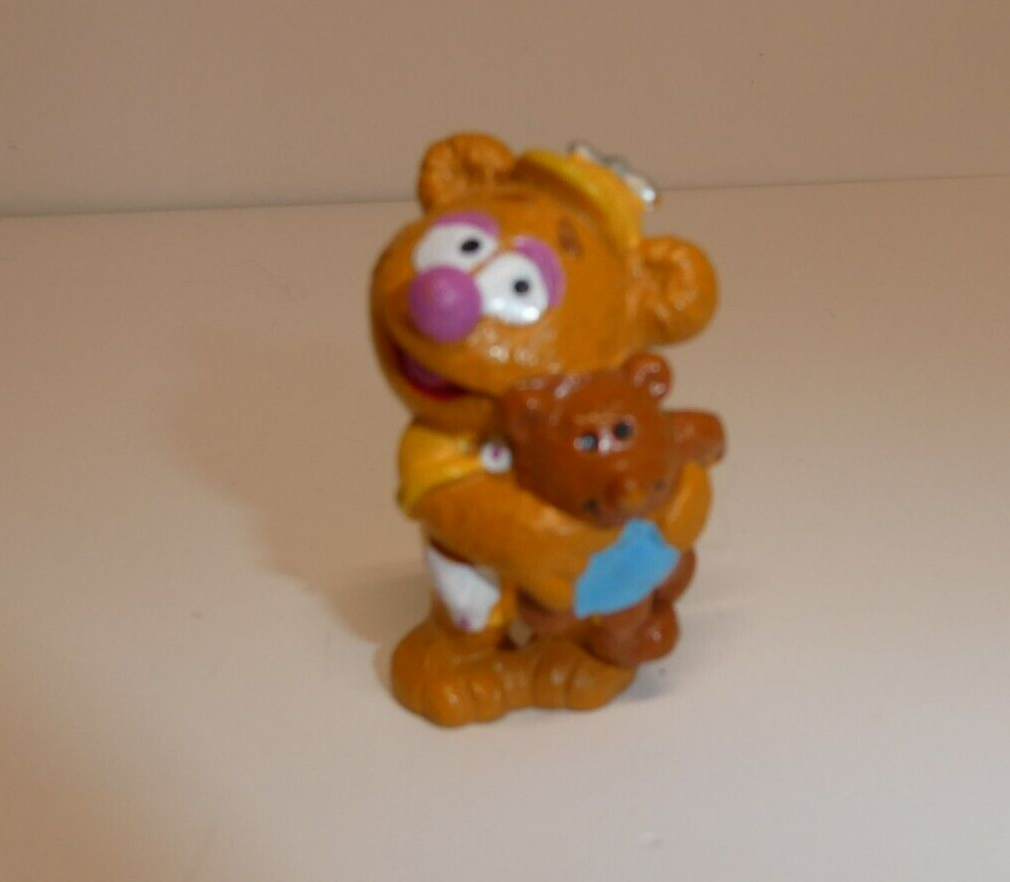 VTG Applause Muppet Babies Fozzie Holding Teddy Bear Plastic PVC Figure ...