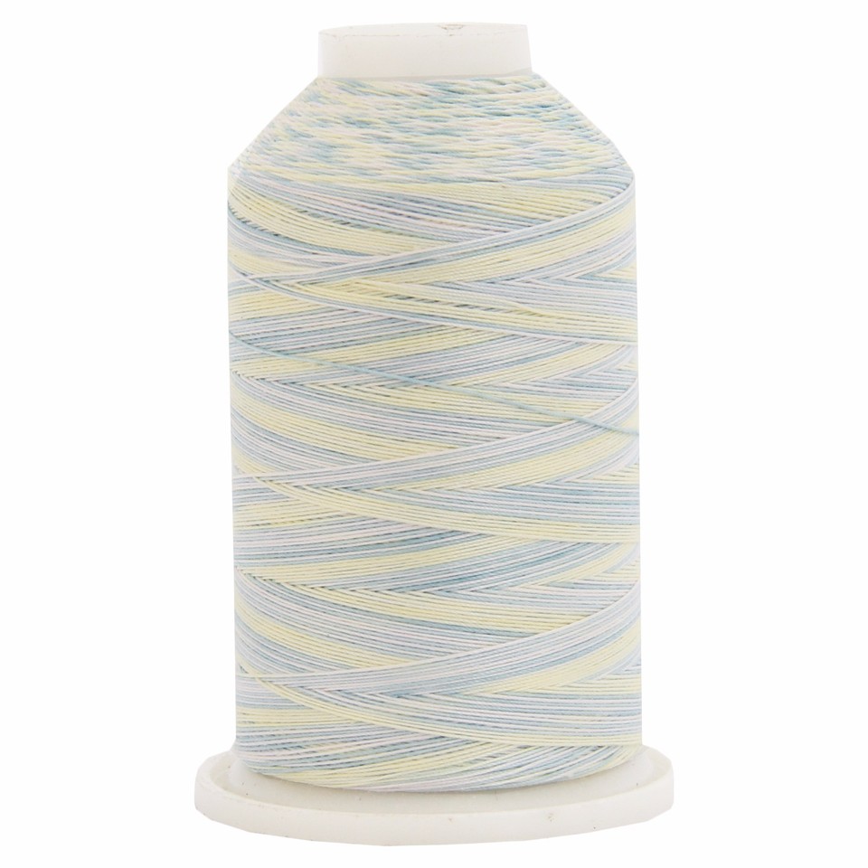 VARIEGATED MULTICOLOR 100% COTTON THREAD 600M BY THE SPOOL - SEWING ...