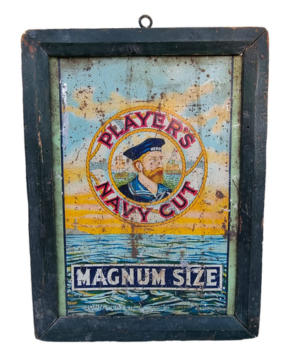 Vintage Old Antique Players Navy Cut Cigarette Litho Tin Sign Board ...