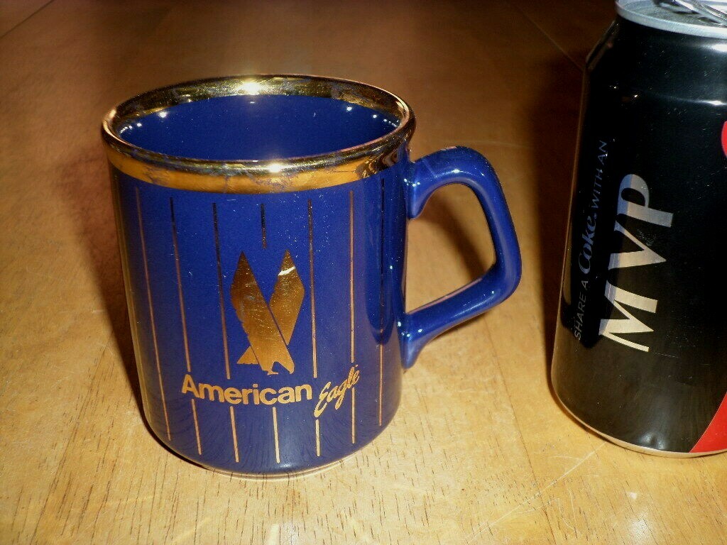 AMERICAN EAGLE AIRLINES -- SAAB 340B, Ceramic Coffee Cup / Mug, VINTAGE ...