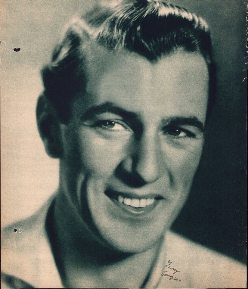 GARY COOPER 1928-1935, 18 studio photos from movie magazines PLUS 1 ...