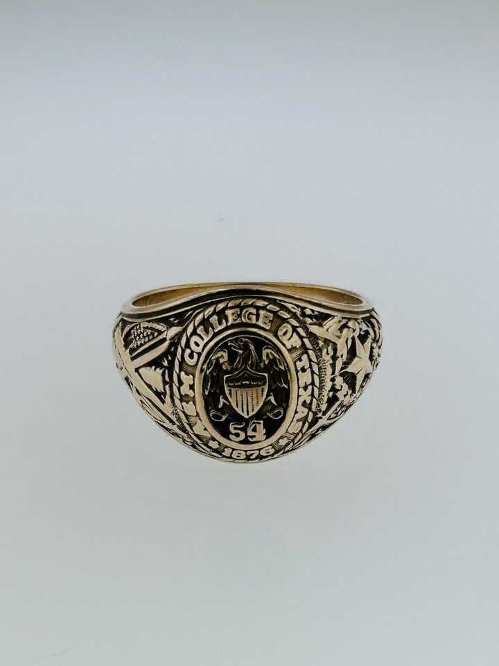 Vintage 1954 Texas A&M Aggie Class Ring Balfour 10k Yellow Gold Size 6. ...