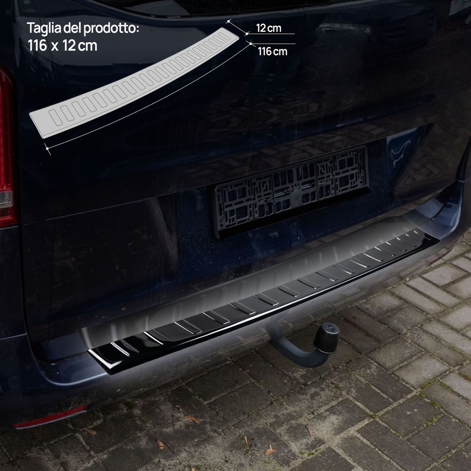 Modanatura del paraurti posteriore per Mercedes Vito (W447) 2014- Cromo ...