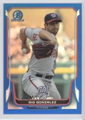 2014 Bowman Chrome Blue Refractor /250 Gio Gonzalez #51 | eBay
