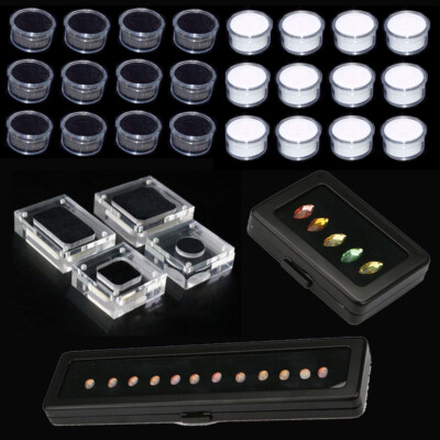 Loose Diamond Display Case Jewelry storage Box Gem Holder Container ...