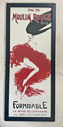 Toulouse Lautrec Moulin Rouge "Formidable" 12.5" x 29.5" Matted Art ...