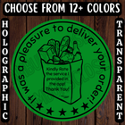 40 INSTACART UberEATS Grubhub STICKERS 2" ROUND LABELS DELIVERY DRIVER ...