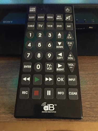 DB GIANT JUMBO UNIVERSAL REMOTE TV VCR DVD CABLE CONTROL | eBay