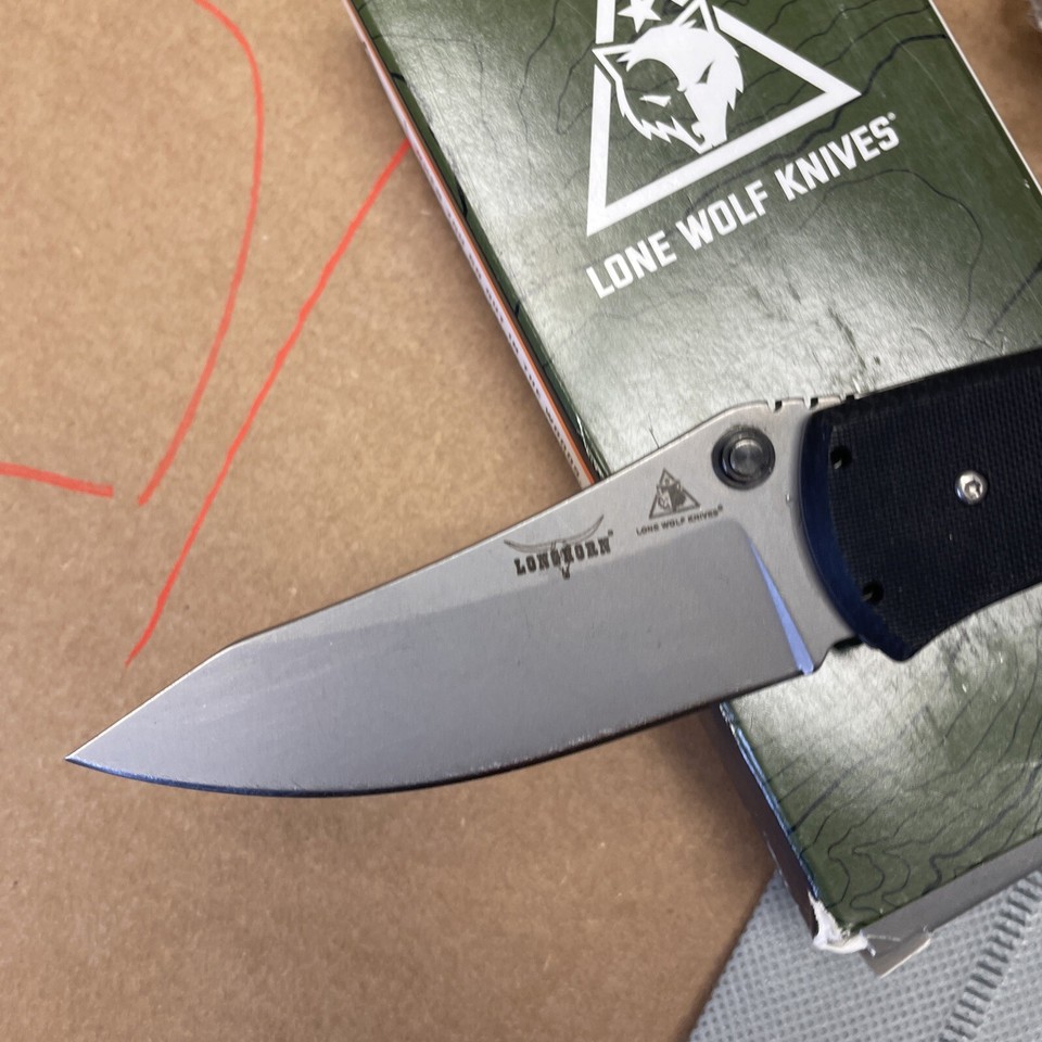 Lone Wolf Knives - Black G-10 Longhorn, plain edge LC23860-PLN | eBay