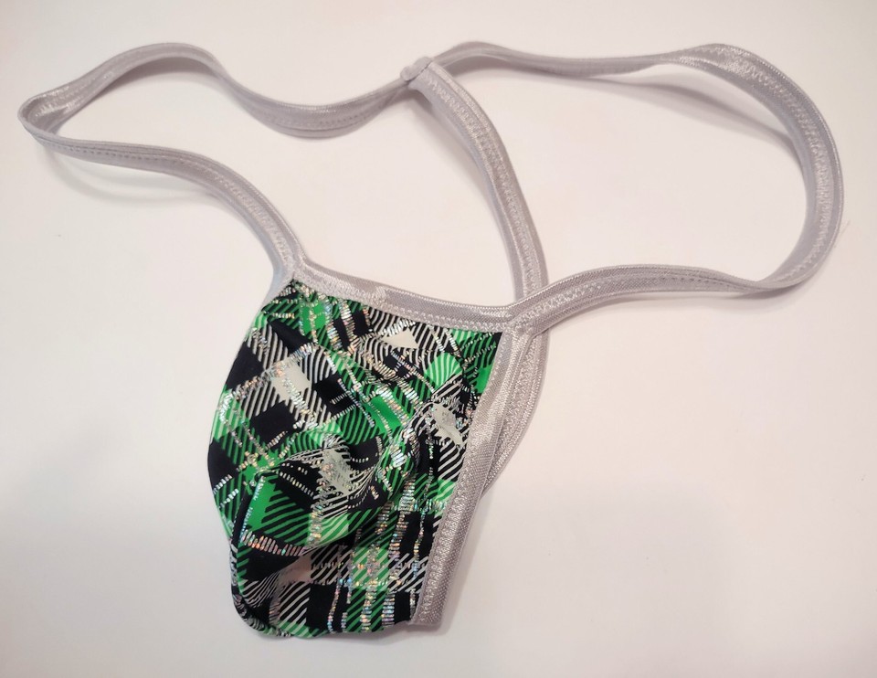 Men's MICRO G String Thong Bikini Beach Tanning Underwear Metallic ...