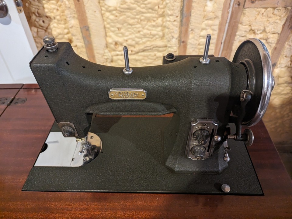 Vintage White Rotary Sewing Machine - E-6354 | eBay