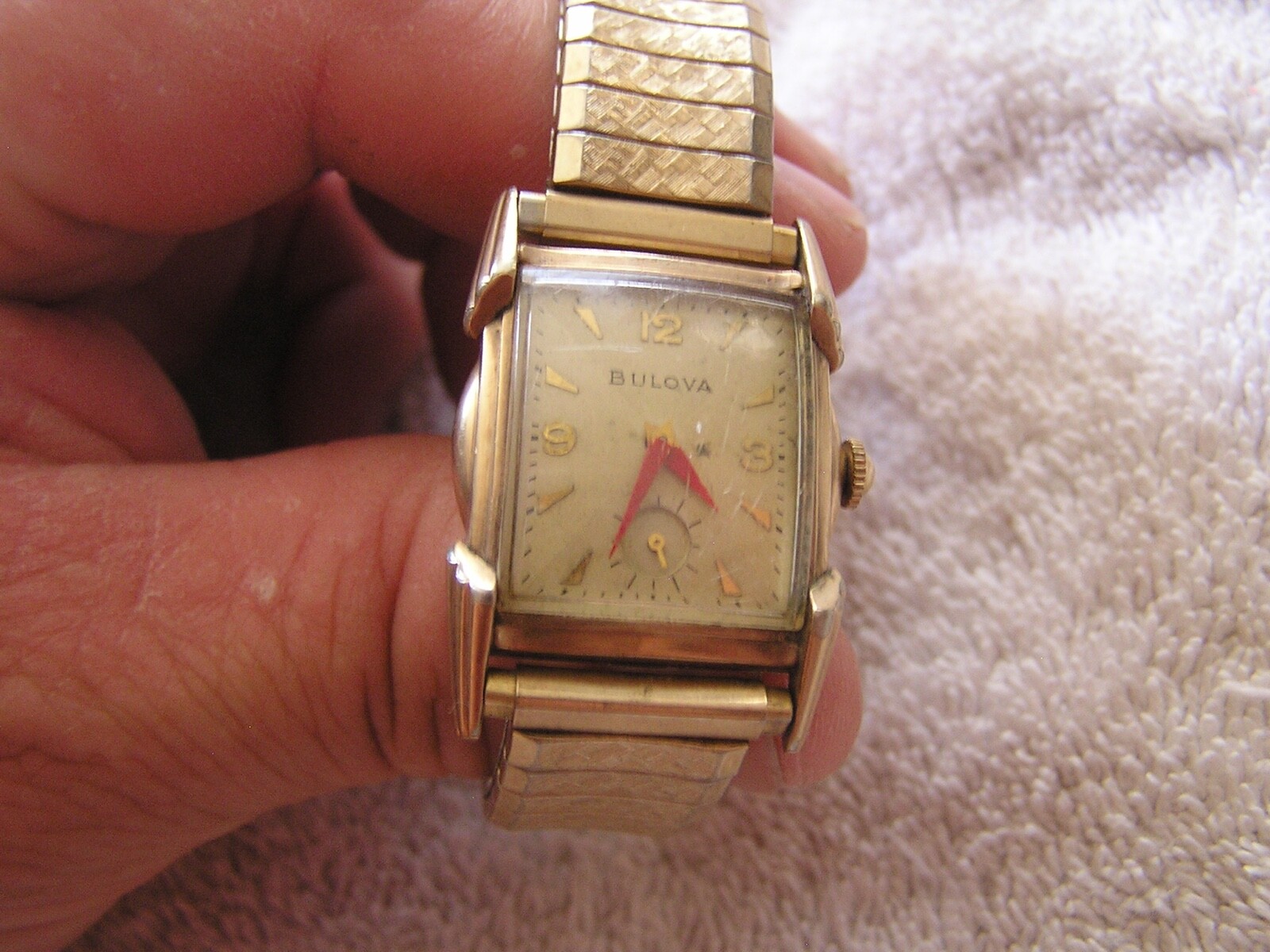 Vintage Bulova Watch Red Hands 21 Jewels 10BM Nice Case Lugs | eBay