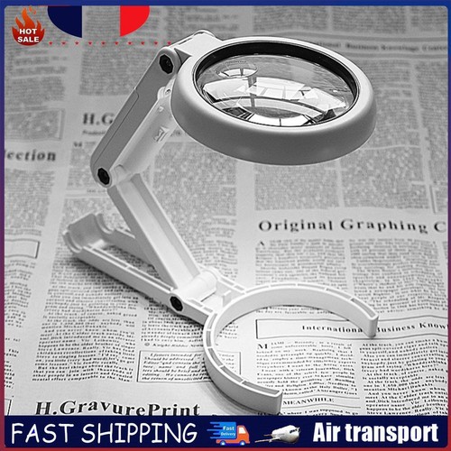 LED Folding Light Magnifier for Book Newspaper Reading Portable ...