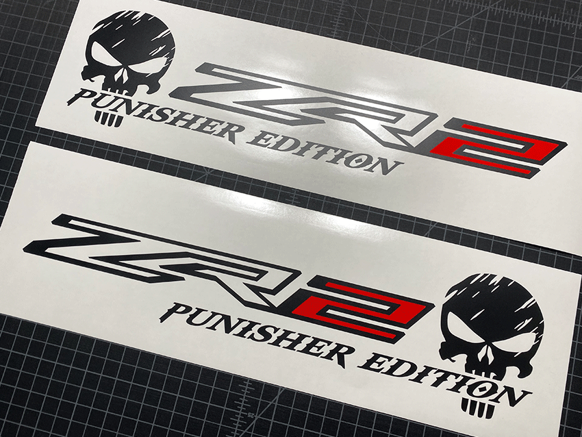 ZR2 Decals for Colorado Chevy Chevrolet Truck Stickers Vinyl Skull 2pc ...
