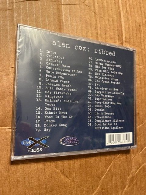 Alan Cox "ribbed" Radio Show Comedy OOP CD Wxdx-fm The X at 105.9 ...