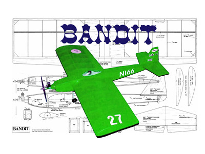 1/2A Bandit Pylon Racer 28" WS RC Airplane Laser Cut Balsa Short Kit ...