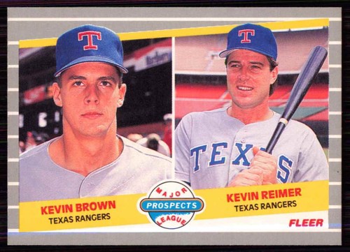 1989 Fleer Kevin Brown/Kevin Reimer Rookie Texas Rangers #641 | eBay