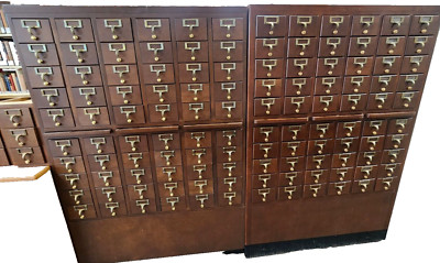 Vintage Wooden Library Card Catalog File Cabinet | eBay