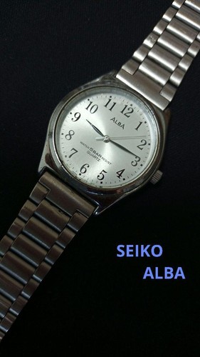 Seiko Alba Men's Three-Hand Watch Silver Dial Battery Used Good ...