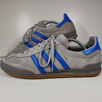 Adidas Jeans Trainers Men's UK 11 Grey Blue Suede Gum Sole Sneakers ...