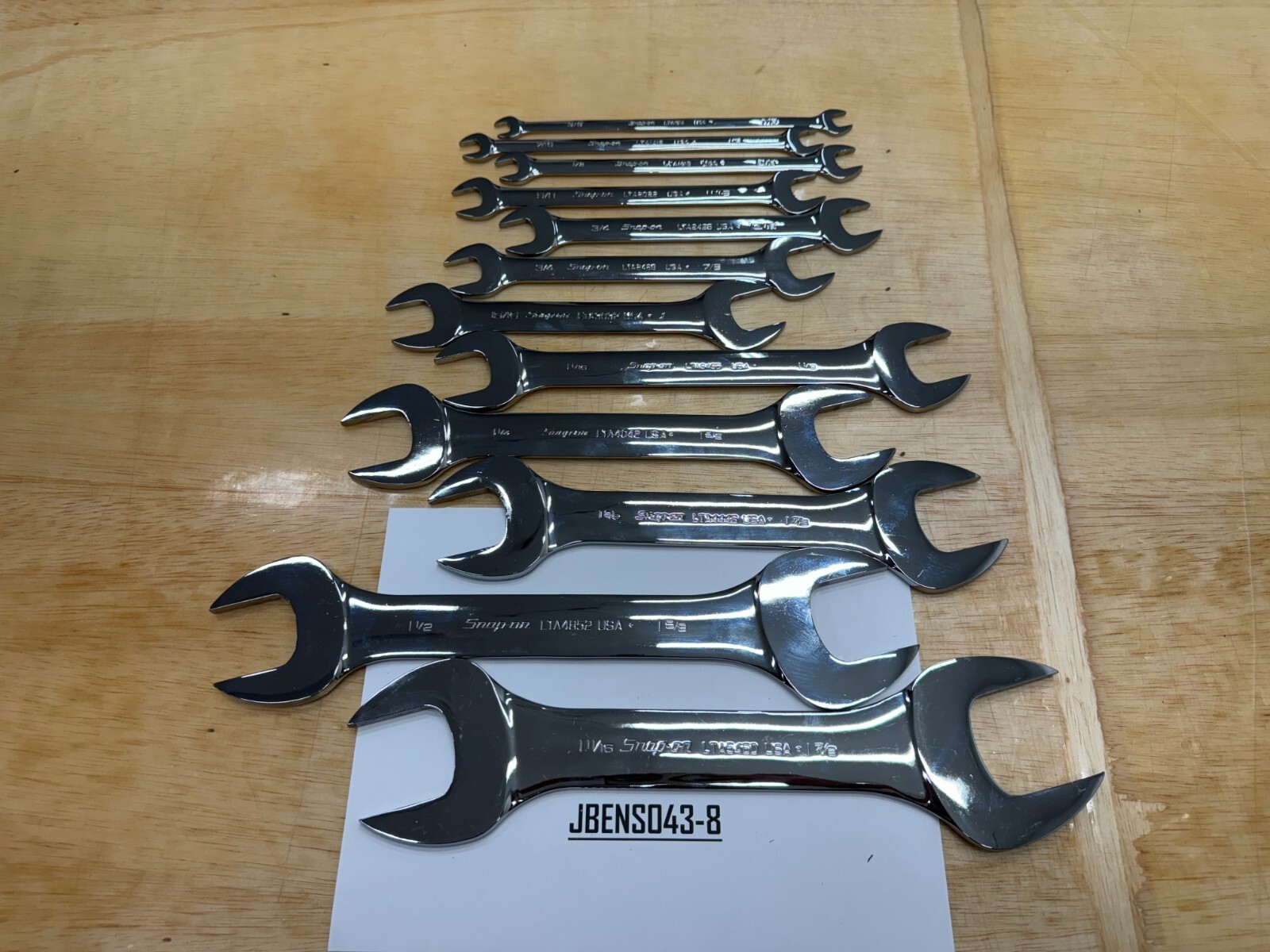 Snap-on 12 PC 15° Offset Low Torque Slimline SAE Open End Wrench Set ...