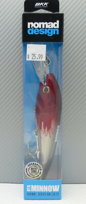 Nomad Design DTX 145 Shallow High Speed Fireball Red Head Crank Bait | eBay