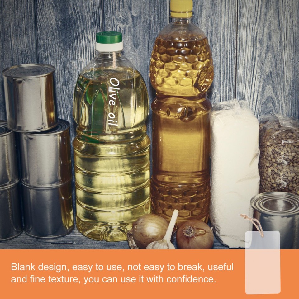 16pcs Basket Labels Bin Acrylic Labels DIY Blank Tag for Kitchen Basket ...