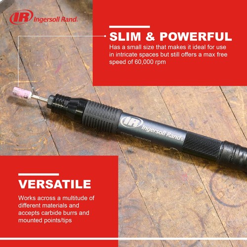 320PG - Air Pencil Grinder, 1/8" Collet, Burr, 60,000 RPM, Inline, Rear ...