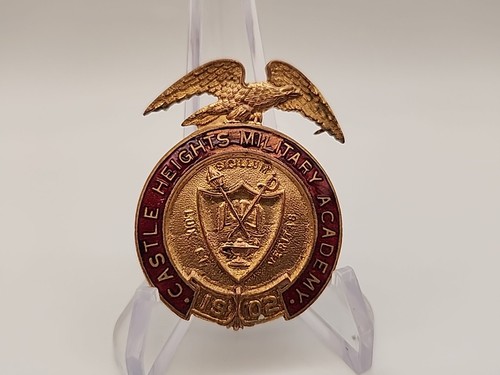 Vintage 1902 Castle Heights Military Academy Hat Badge | eBay