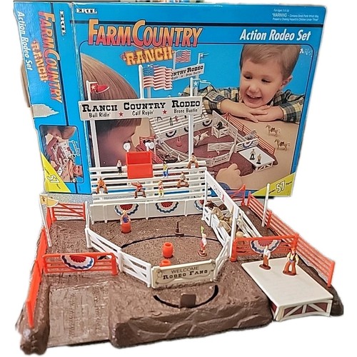 FARM COUNTRY Playset Ranch Country Action RODEO Set ERTL | eBay