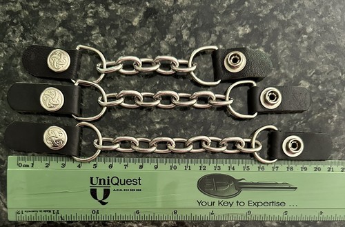 leather vest extenders SALE Chrome Press Studs X3 Biker Accessory ...