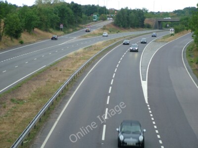 Photo 6x4 A10 near Rush Green Ware/TL3614 Traffic on the A10 trunk road ...