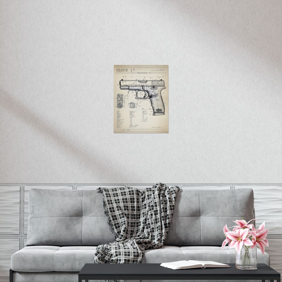 Glock Poster- Glock Patent Print, Glock Wall Art, Military Poster ...