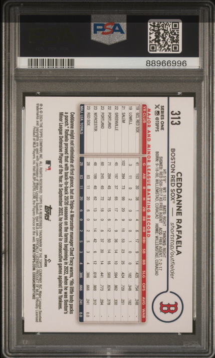2024 Topps Series 1 Ceddanne Rafaela #313 PSA 10 BOSTON RED SOX Rookie ...