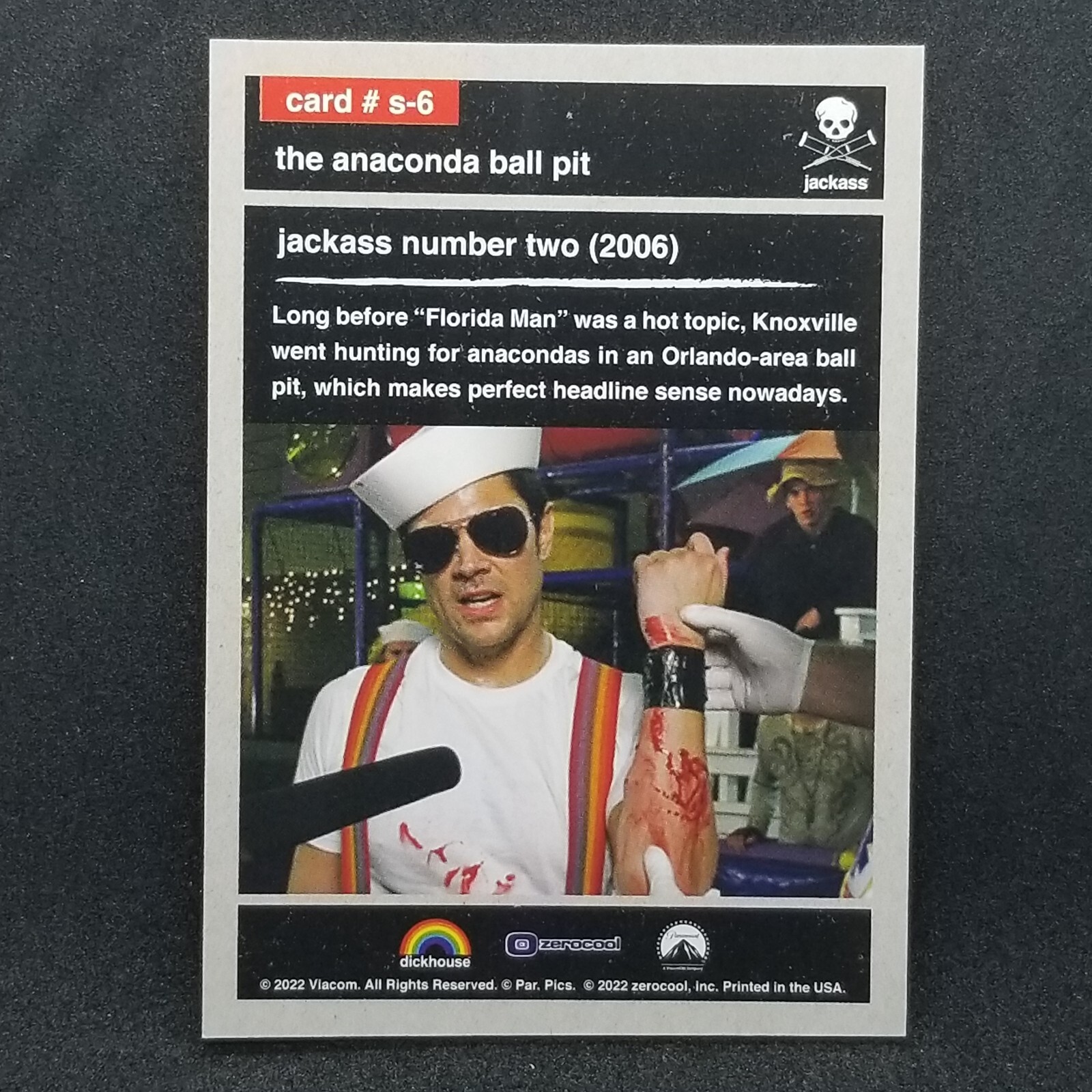 2022 Zerocool Jackass Trading Card Stunts the anaconda ball pit #s-6 | eBay