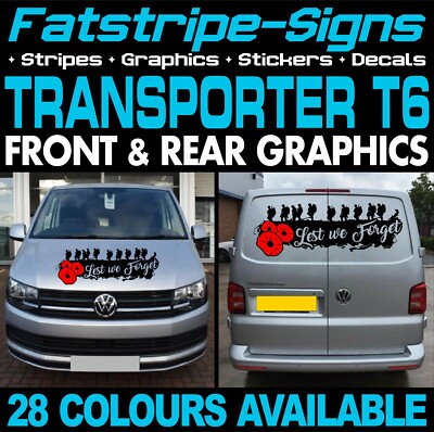to fit VW TRANSPORTER T6 GRAPHICS STICKERS STRIPES DECALS DAY VAN ...