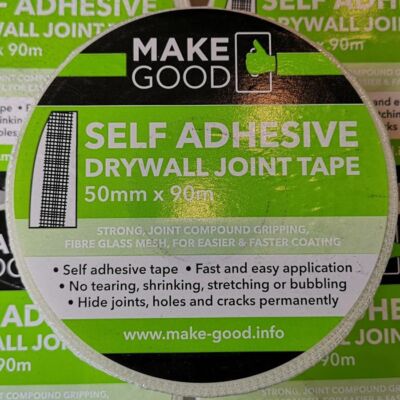 50mm x 90m Make Good Plasterboard Drywall Scrim Tape Rolls, Plastering ...