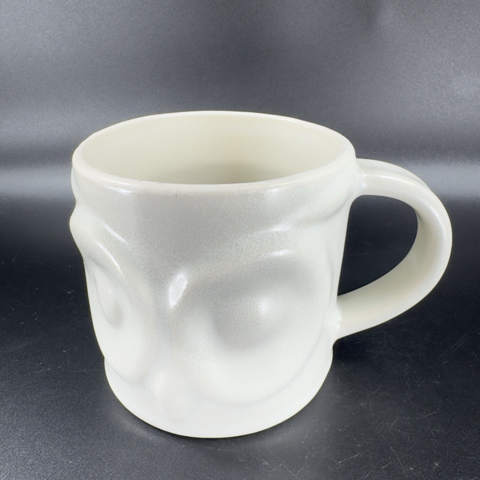 Pottery Barn Stoneware Pottery OWL Coffee Mug Cup Shaped Whimsical Bird ...